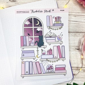 Witchy Reading Bookshelf Tracker | Decorative & Functional Planning ...