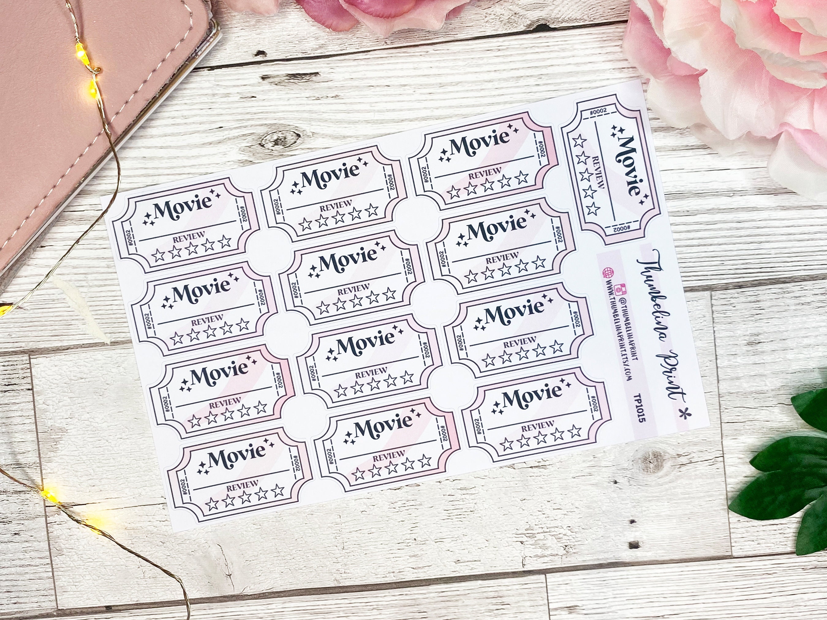 Movie Ticket Tracker Stickers | Decorative & Functional Planning ...