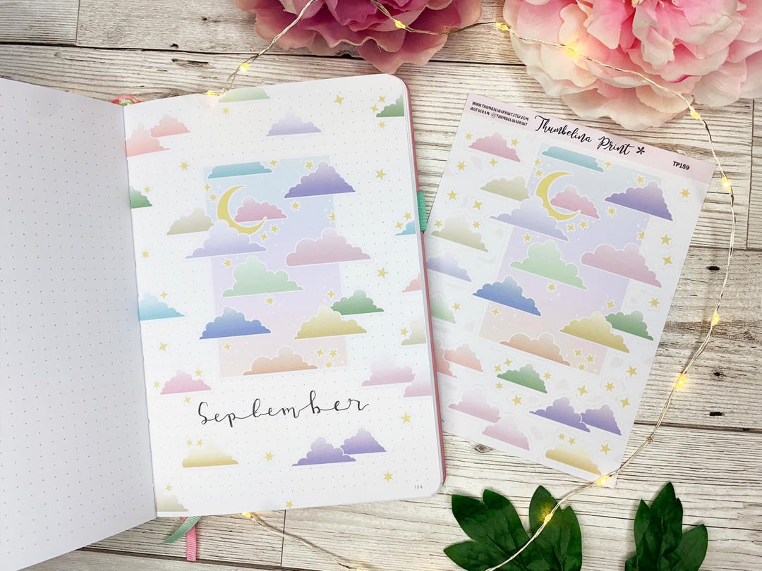 Pastel Clouds Title Page | Decorative & Functional Planning | Journal ...
