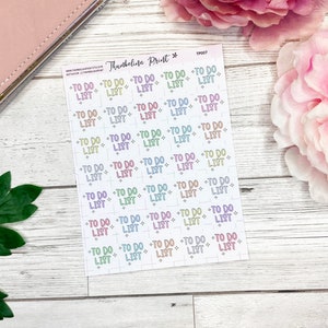 To Do List Pastel Script Stickers | Decorative & Functional Planning ...