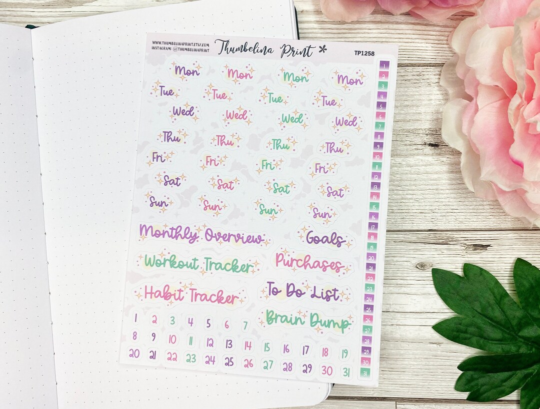 Firefly Script Stickers | Decorative & Functional Planning | Journal ...