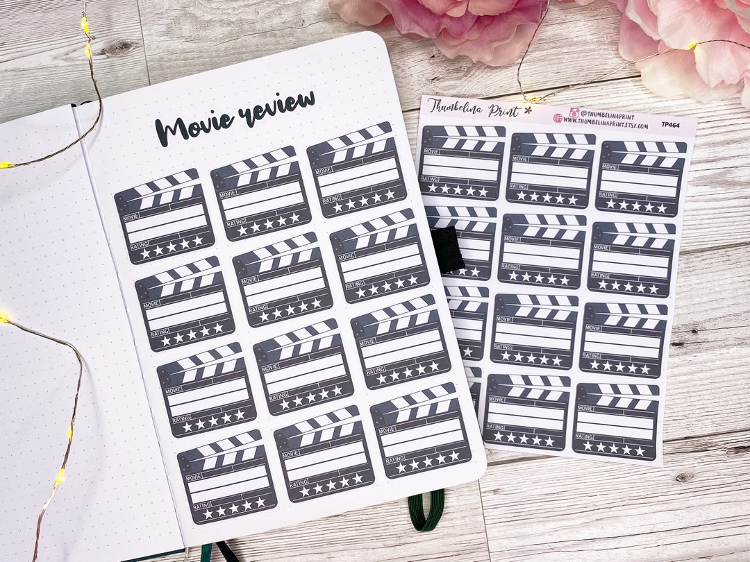 Movie Slate Film Review Planner Stickers | Journal | Notes Pages ...