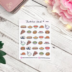 Dinner Food Planner Stickers | Decorative & Functional Planning | Food ...