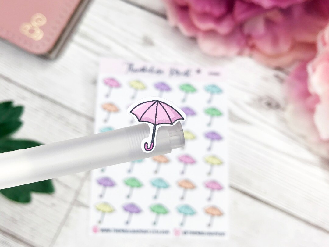 Umbrella Icon Planner Stickers | Decorative & Functional Planning ...