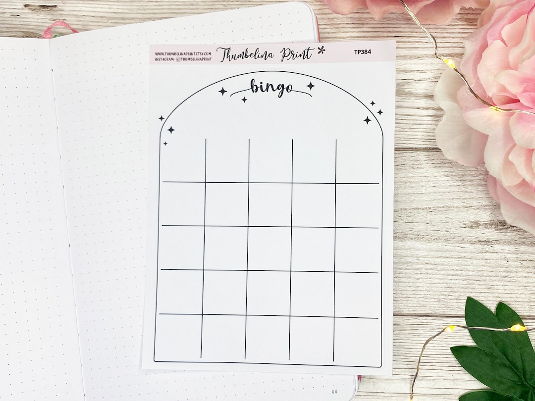 Empty Bingo Sticker Sheet | Decorative & Functional Planning | Bingo ...