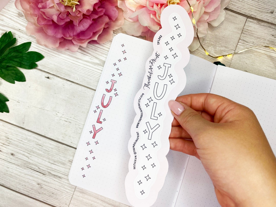 Vertical 'july' Script Title Planner Stickers | Decorative & Functional ...