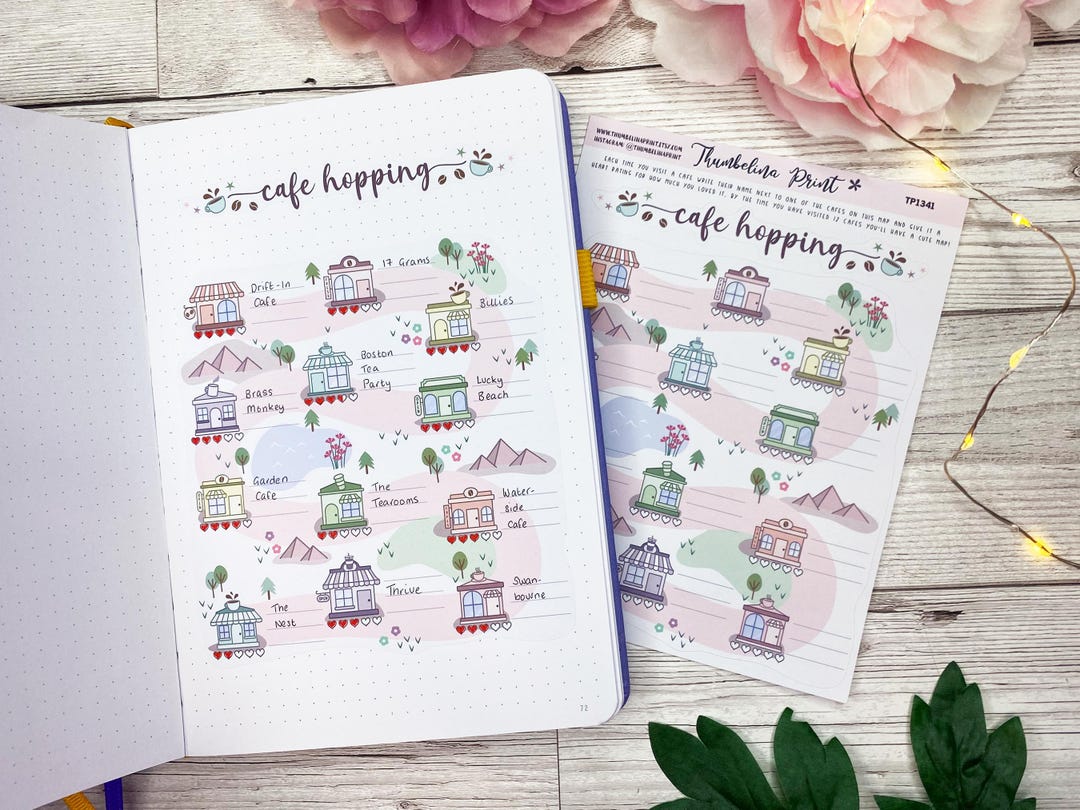 Cafe Hopping Journal Sticker | Planner | Decorative & Functional ...