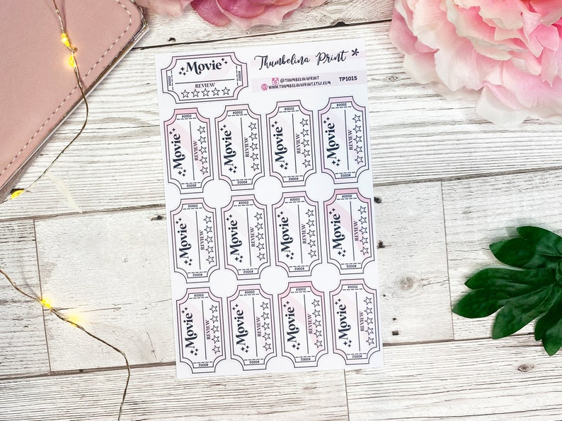 Movie Ticket Tracker Stickers | Decorative & Functional Planning ...