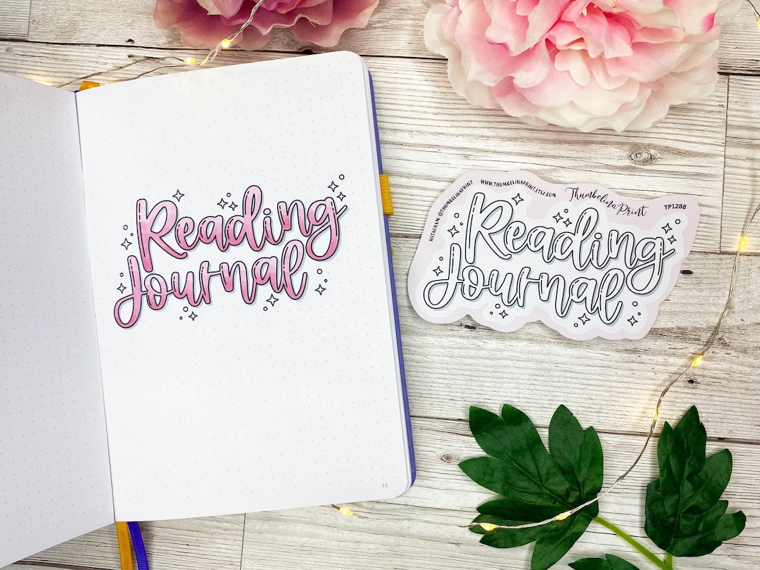 Reading Journal Script Title Planner Stickers | Decorative & Functional ...