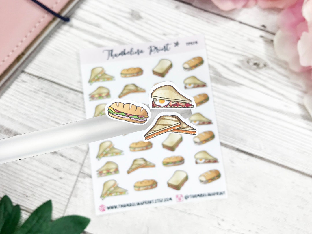 Sandwich Planner Stickers | Decorative & Functional Planning | Food ...