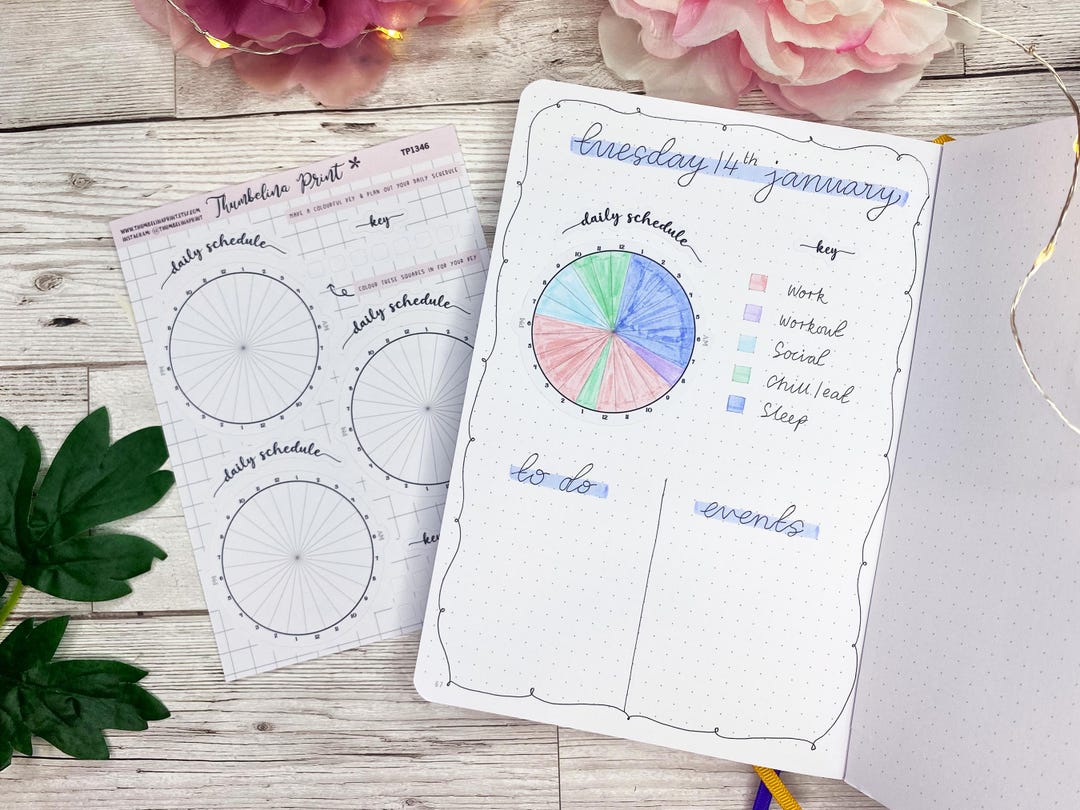Daily Schedule Circle Planner Stickers | Decorative & Functional ...