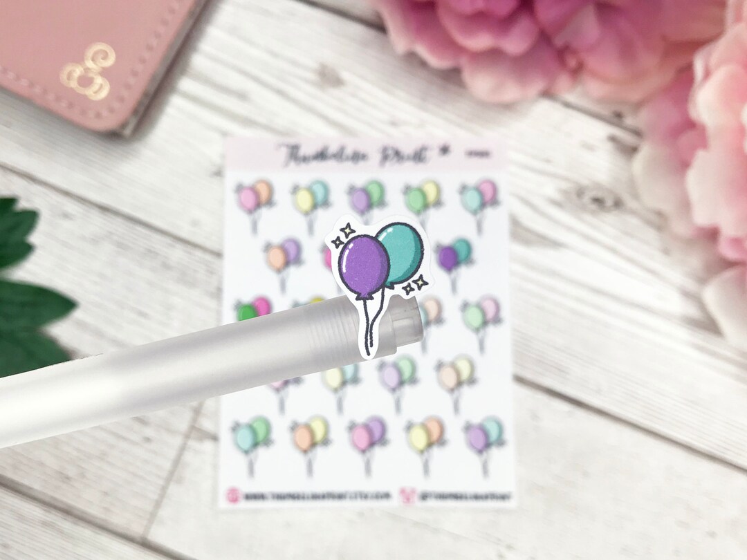 Balloon Icon Planner Stickers | Decorative & Functional | Party ...