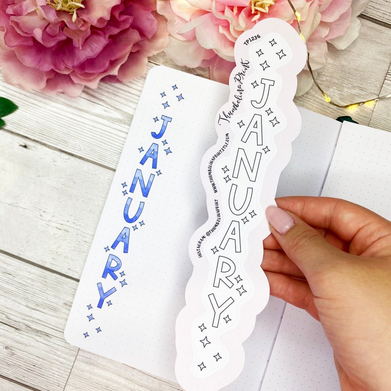 Large January Sticker - Etsy UK