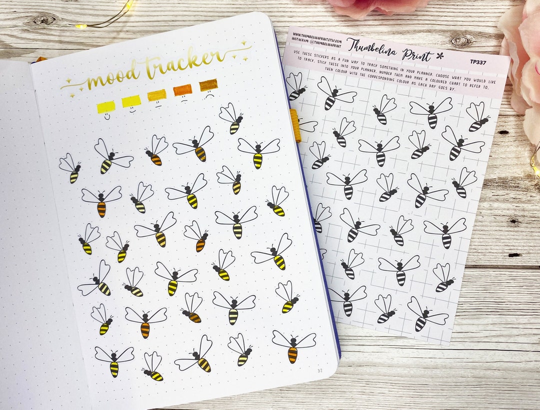 Bee Habit Tracker Sticker | Decorative & Functional Planning | Mood ...