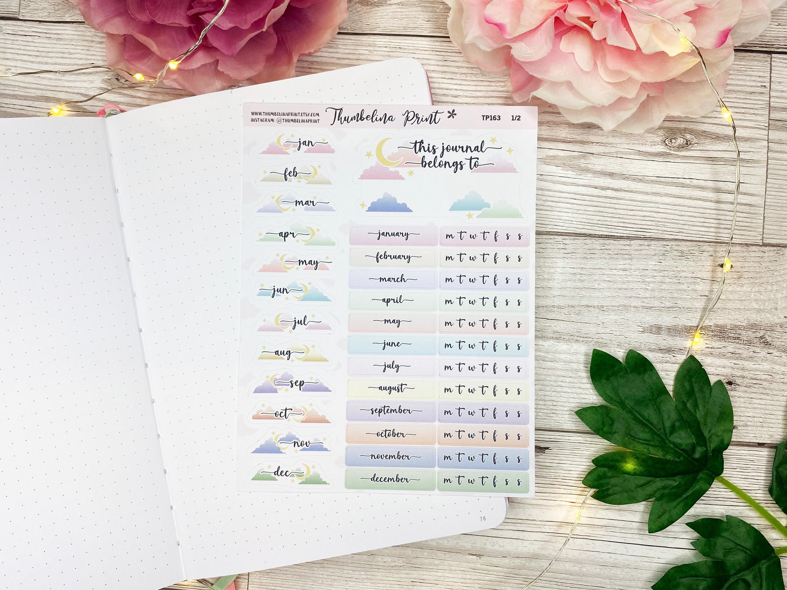 Pastel Clouds Yearly Journal Setup Kit | Decorative & Functional ...