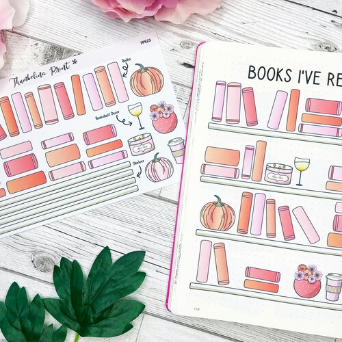 Build A Bookshelf Bullet Journal Planner Stickers in Black & - Etsy