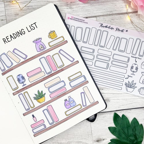 Build A Bookshelf Bullet Journal Planner Stickers in Black & - Etsy