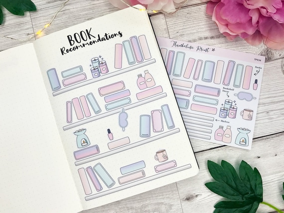 Build A Bookshelf Reading Tracker Stickers Decorative & - Etsy