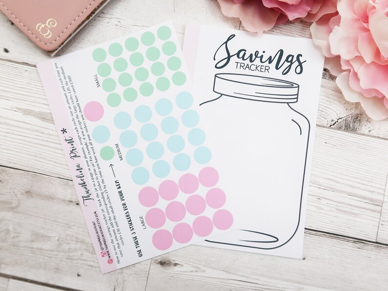 Savings Jar Tracker Stickers Saving Money Stickers - Etsy