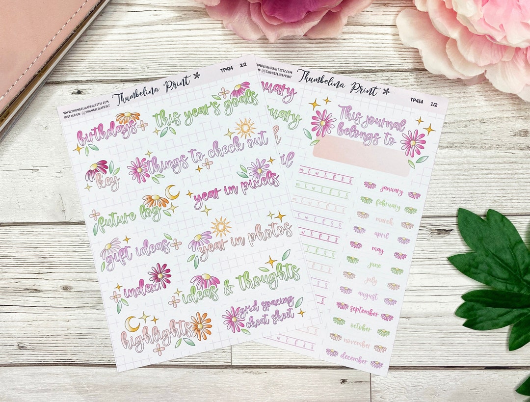 Summer Symmetry Yearly Journal Setup Kit | Decorative & Functional ...