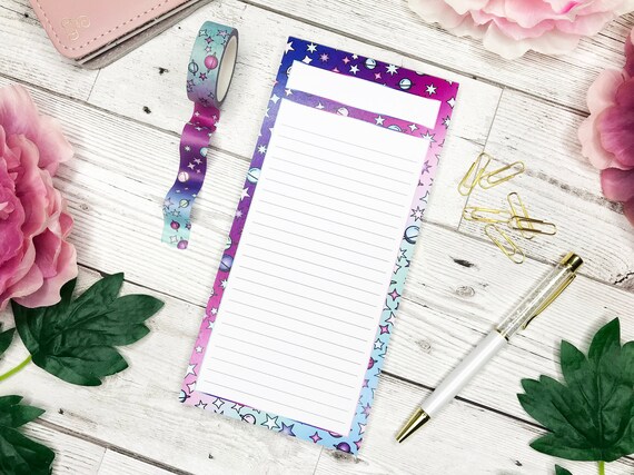 Jewel Stellar List Notepad Notepad List Pad Celestial - Etsy