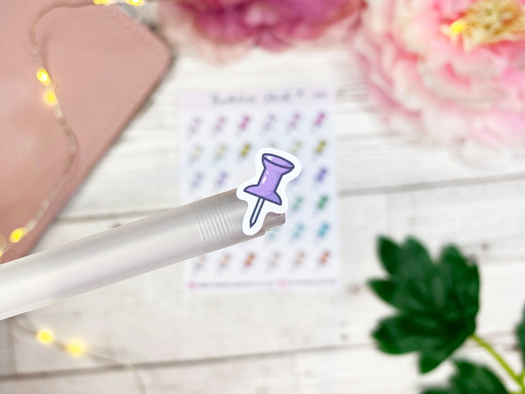 Drawing Pin Planner Stickers | Decorative & Functional Planning ...