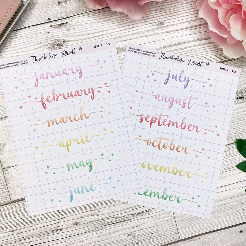 Monthly Headers - Etsy