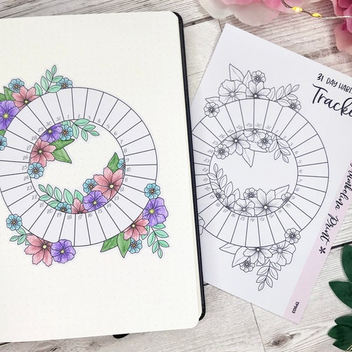 30 Day Mood Mandala Tracker Planner Sticker Bullet Journal - Etsy