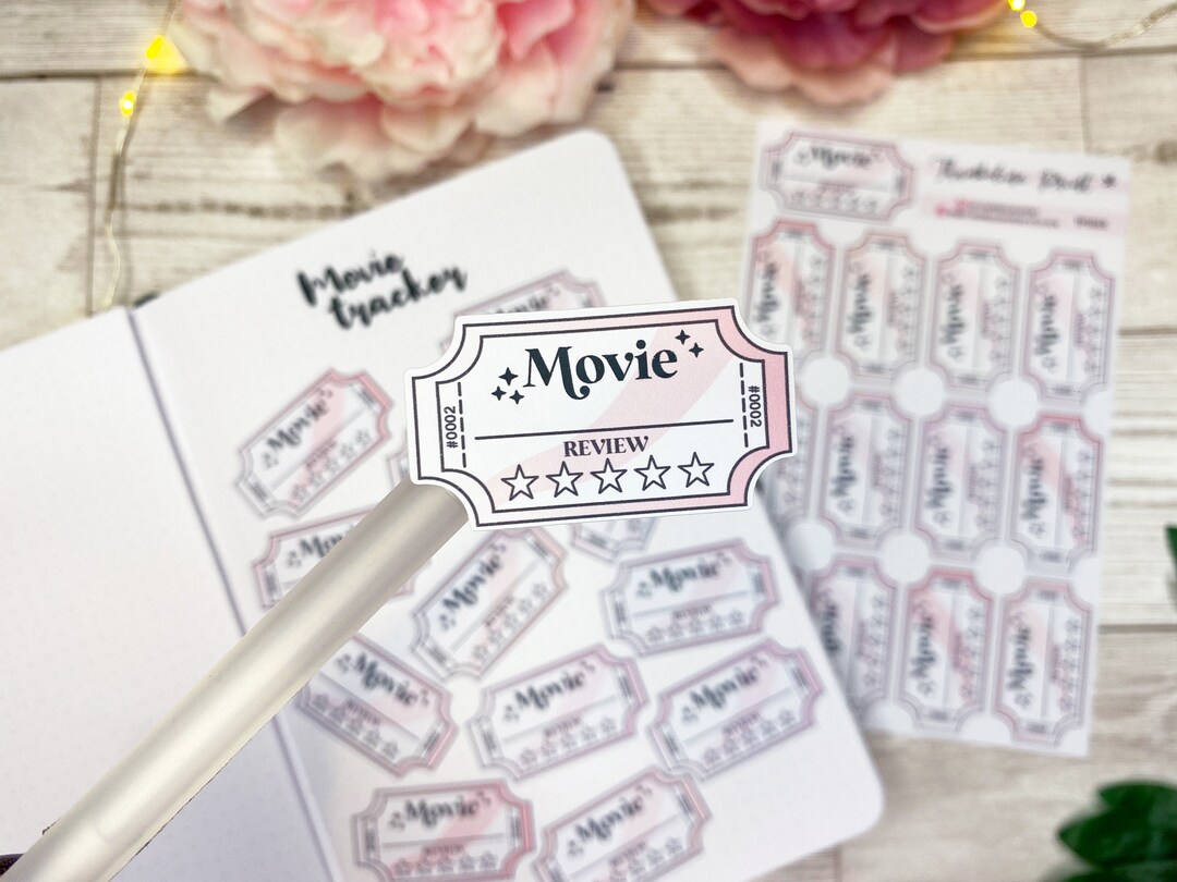 Movie Ticket Tracker Stickers | Decorative & Functional Planning ...