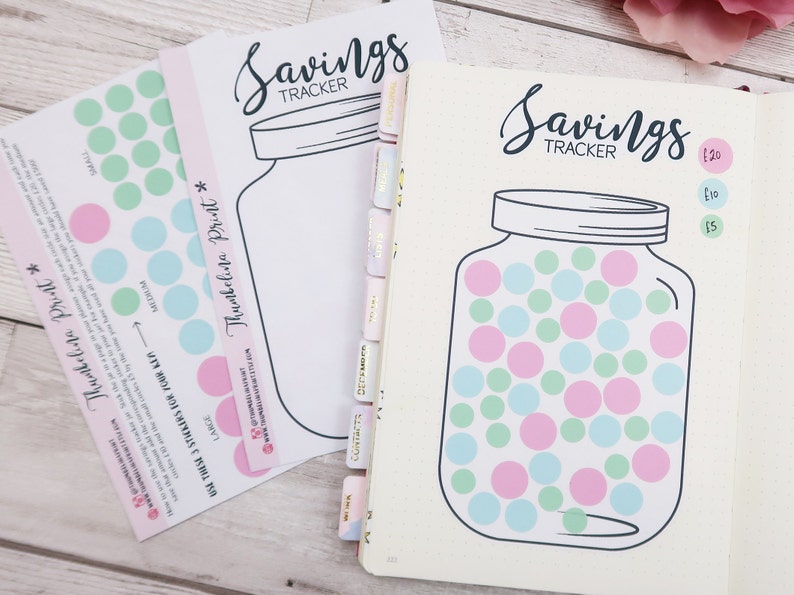 Savings Jar Tracker Stickers Saving Money Stickers | Etsy