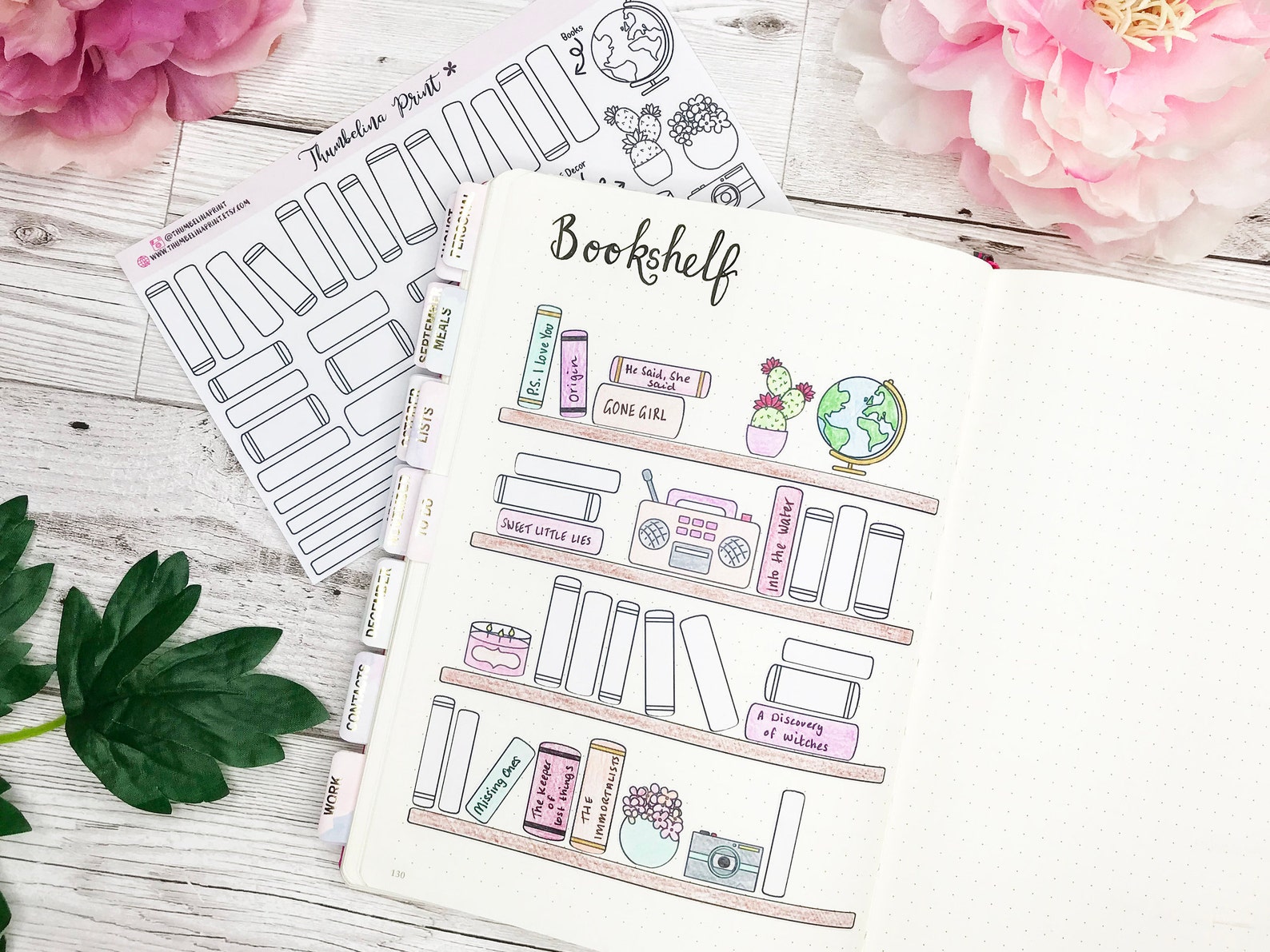 Build A Bookshelf Bullet Journal Planner Stickers in Black & - Etsy