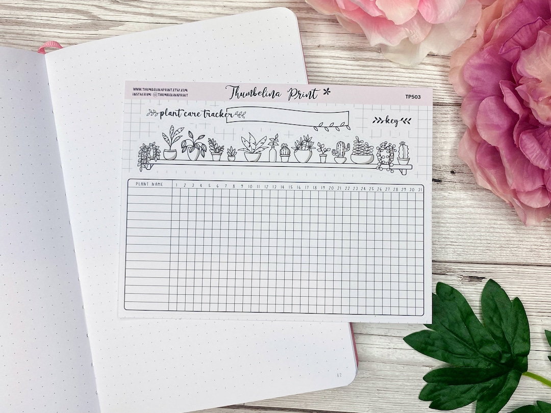 Plant Care Tracker Planner Stickers | Decorative & Functional Planning ...
