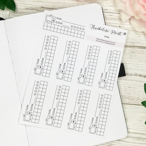 TV Show Tracker Planner Stickers in Black and White | Decorative ...