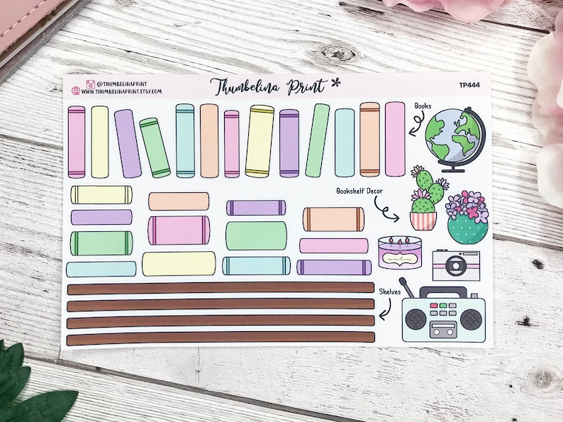 Build A Bookshelf Bullet Journal Planner Stickers Book - Etsy