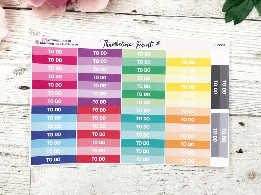 To Do Header Planner Stickers for Erin Condren, Happy Planner and More ...