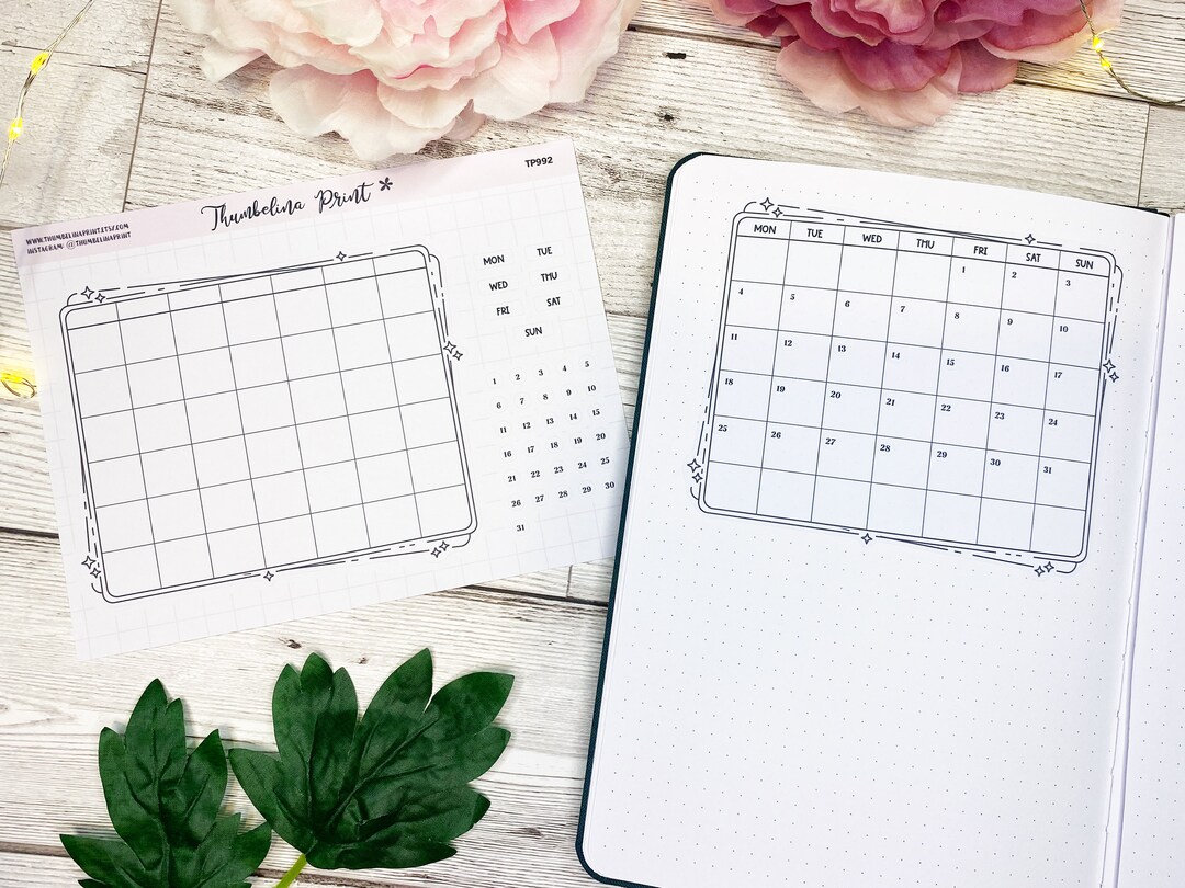 Blank Calendar Planner Sticker Decorative & Functional - Etsy