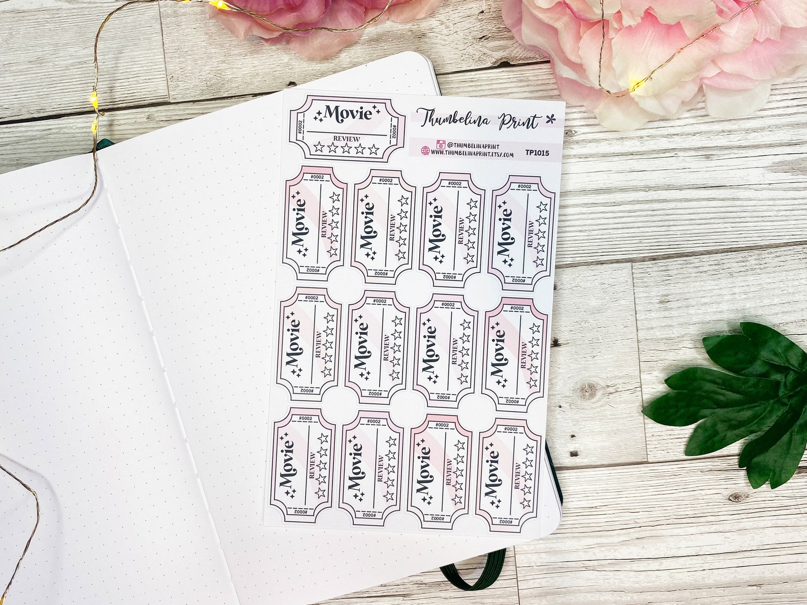 Movie Ticket Tracker Stickers | Decorative & Functional Planning ...