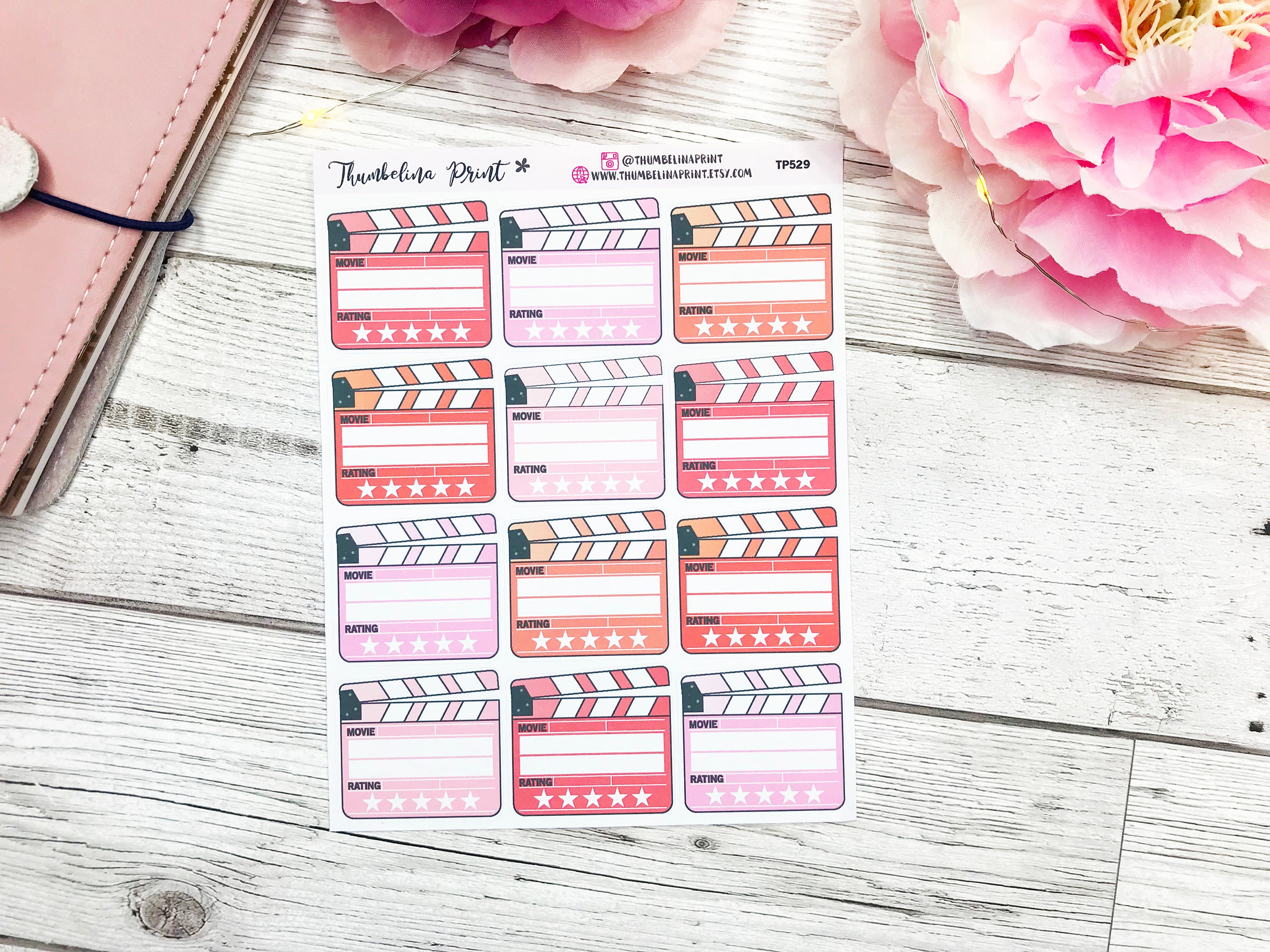 Movie Slate Film Review Stickers in an Autumn/fall Colour Palette ...