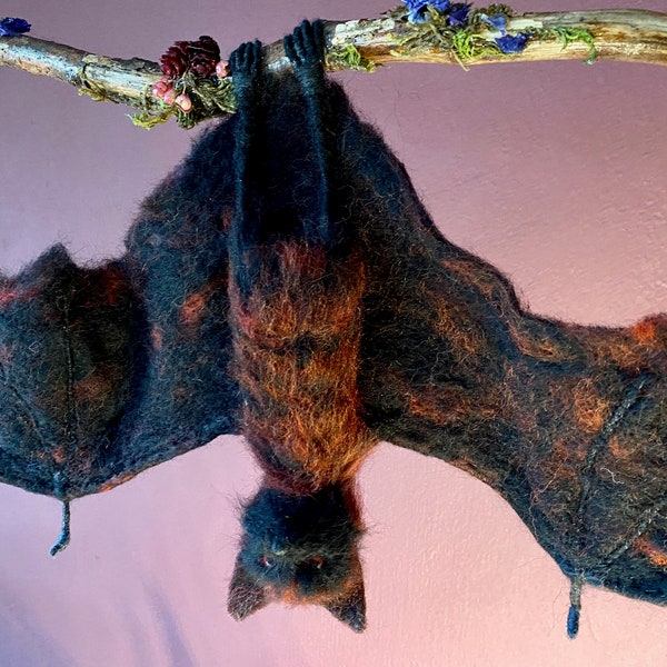 Felted Bat - Etsy