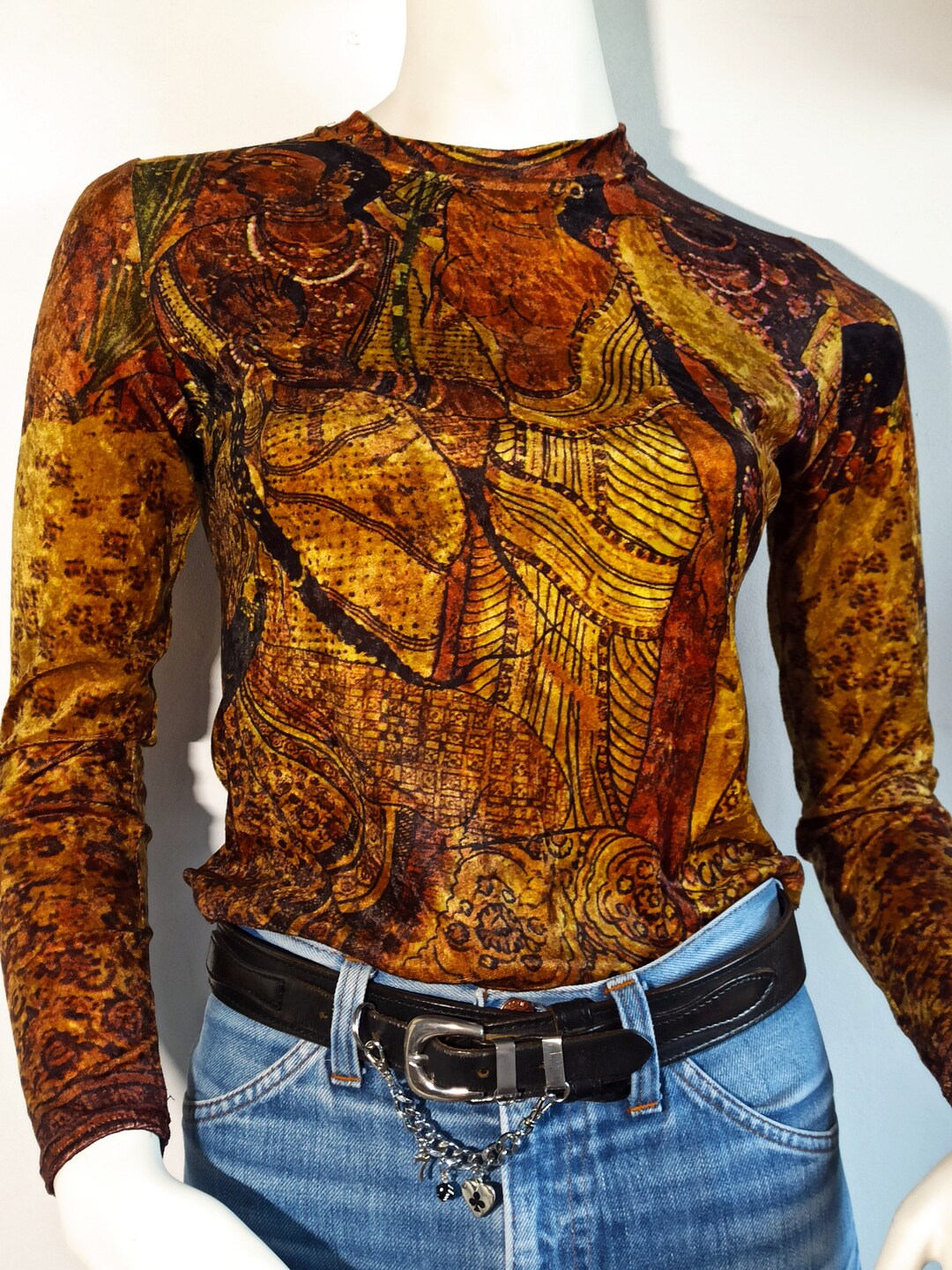 Top Cop Copine Vintage 1990s in Velvet Made in France Made - Etsy