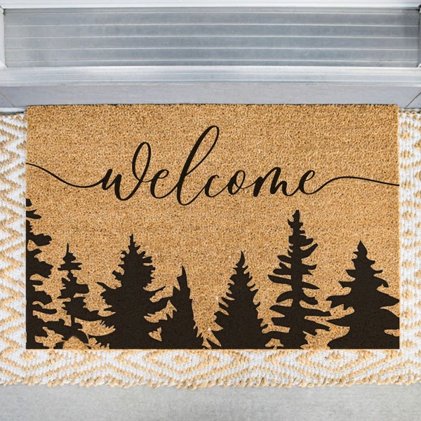 Outdoor Mountain Welcome Mat - Etsy