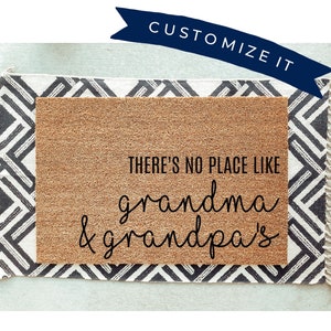 Grandparent Doormat, Grandma and Grandpa Welcome Mat, Personalized Door ...