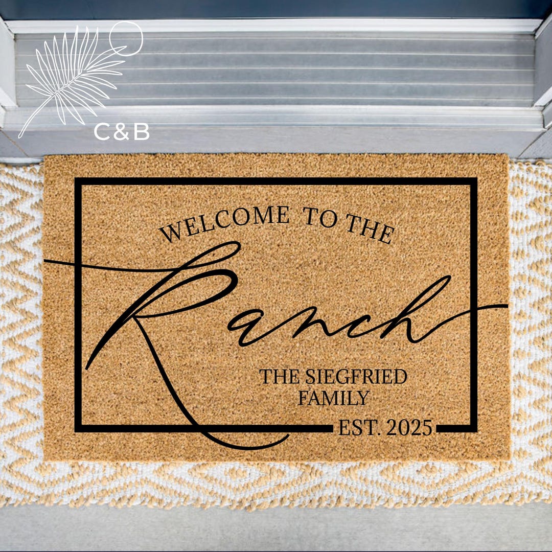 Welcome to the Ranch Personalized Doormat, Ranch House Doormat, Ranch ...