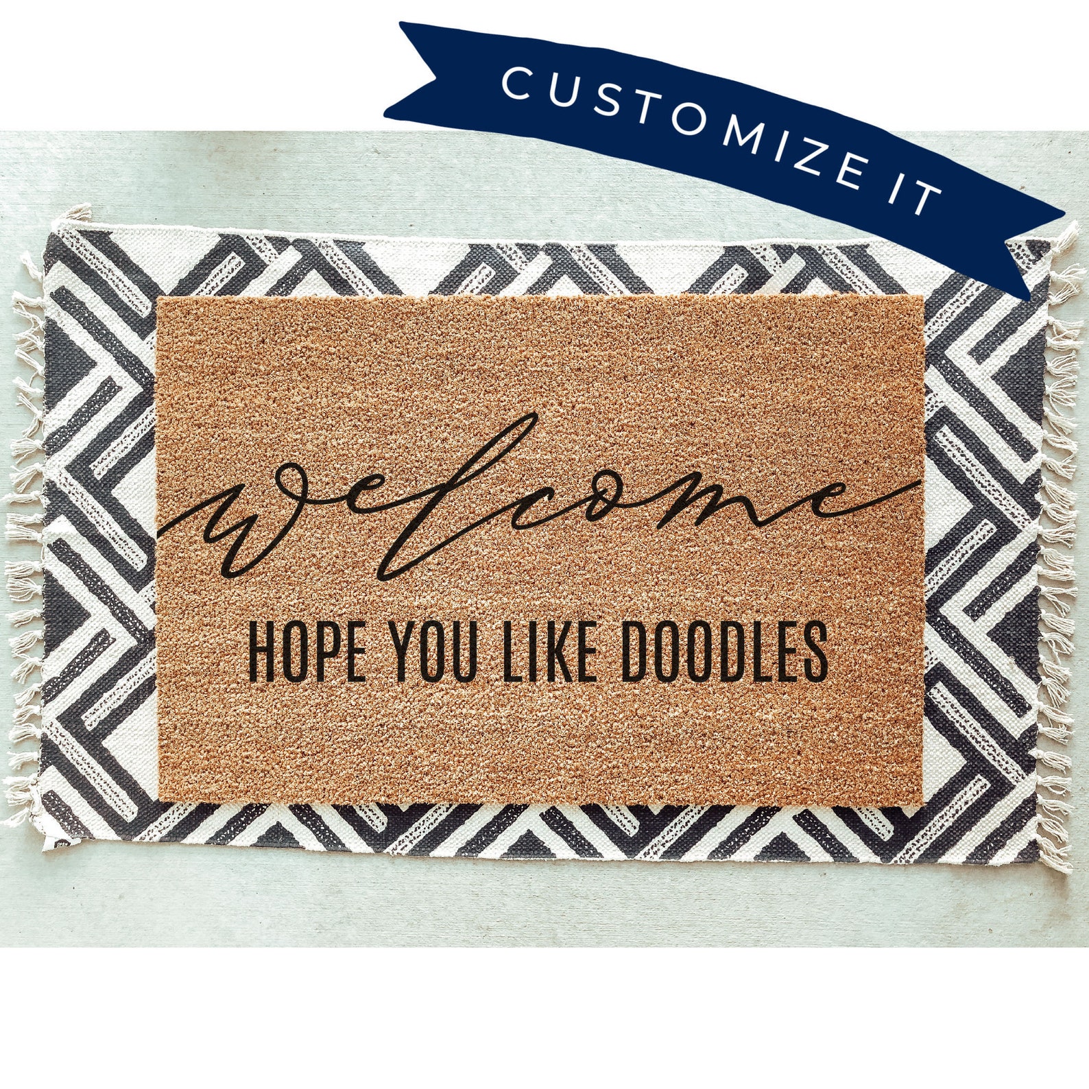 Welcome Hope You Like Doodles Doormat / Welcome Door Mat / Dog ...