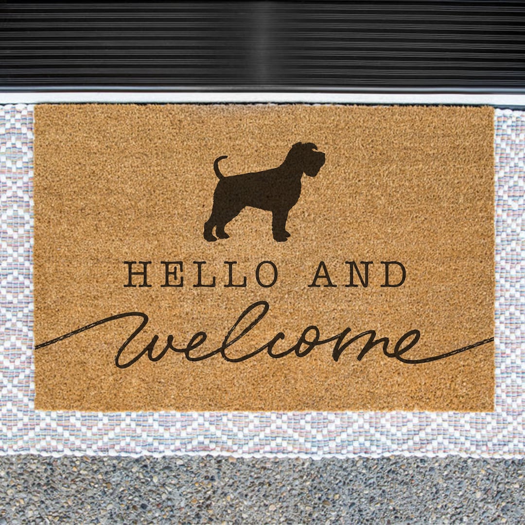 Schnauzer Doormat, Schnauzer Welcome Mat, Cute Dog Door Mat, Animal ...