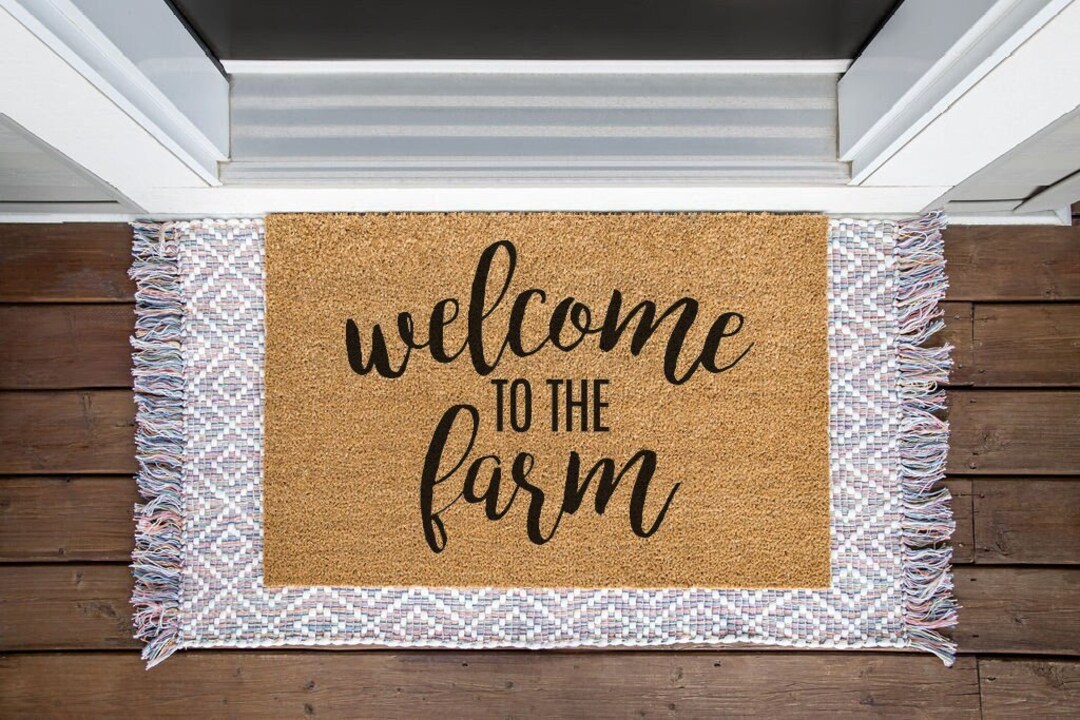Welcome to the Farm / Welcome Mat / Door Mat / Country Decor ...