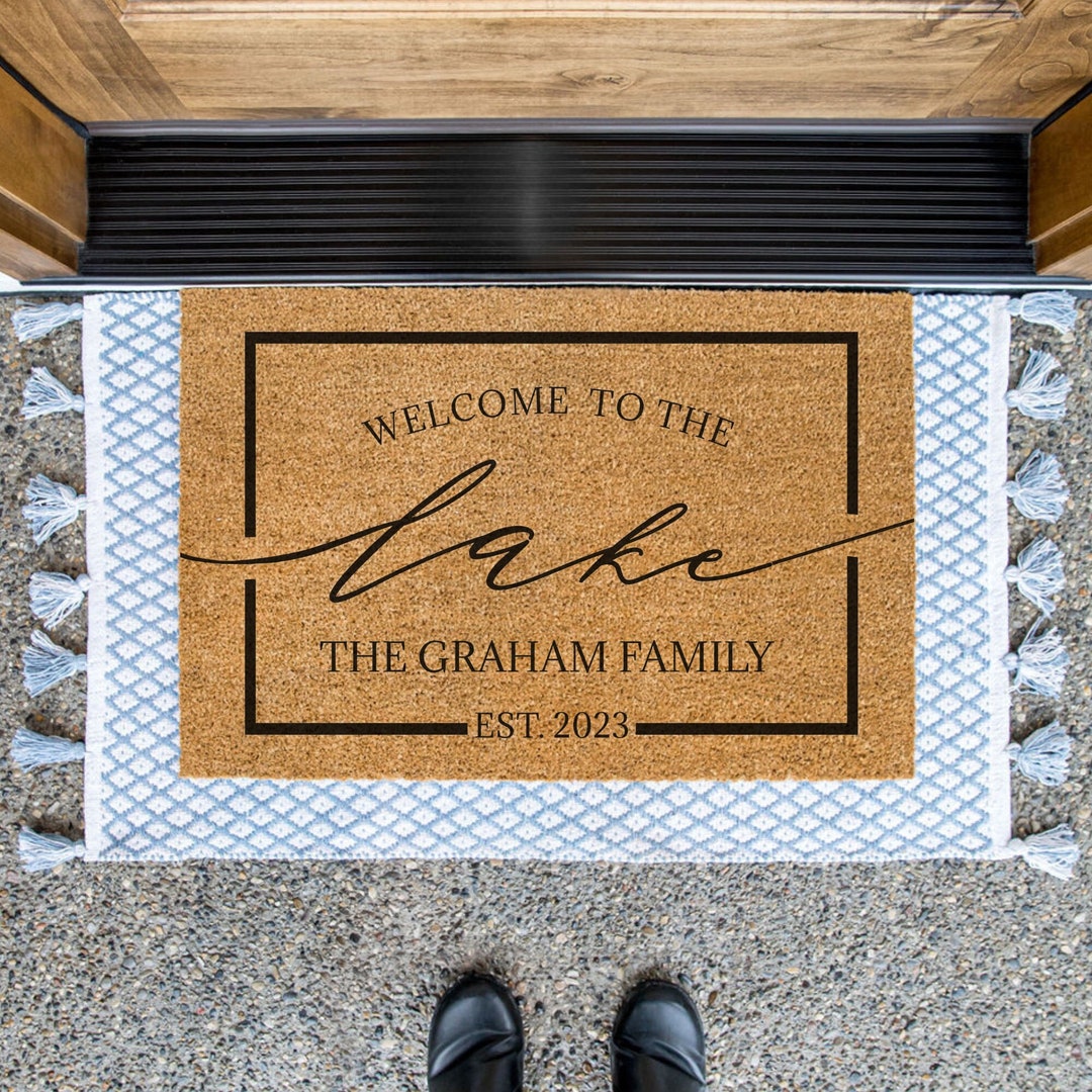Welcome to the Lake Personalized Doormat, Lake House Doormat, Lake ...