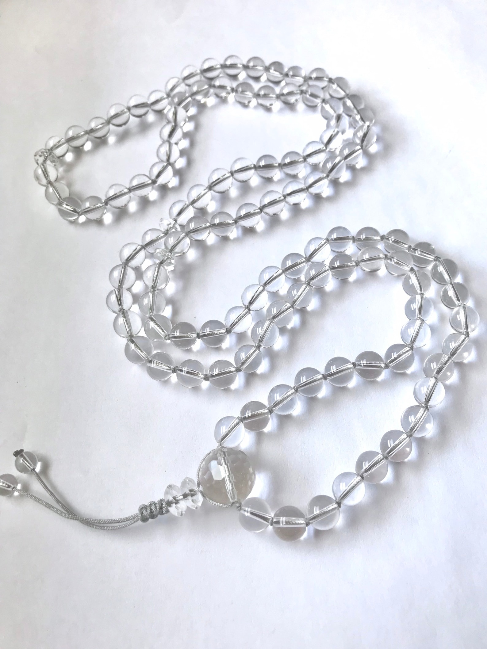 AAA Clear Quartz Mala Necklace Mala Bead Crystal Quartz - Etsy