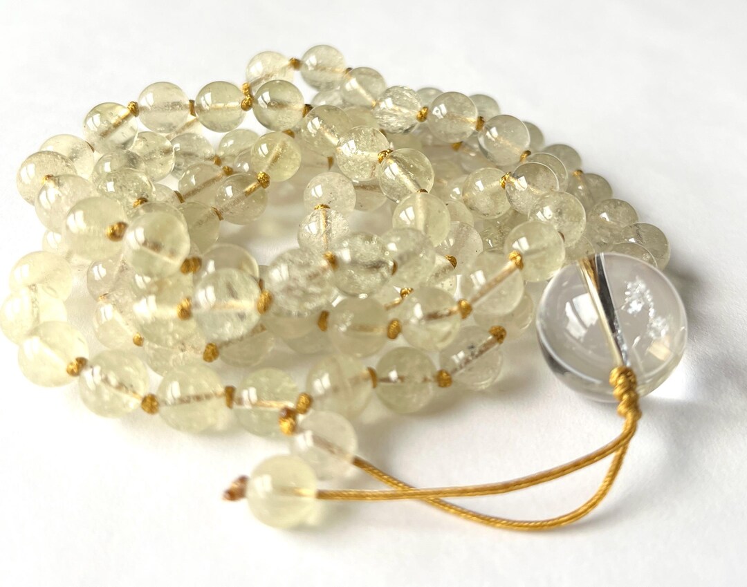 Rare Libyan Desert Glass Mala Necklace, Libyan Gold Tektite, 108 ...