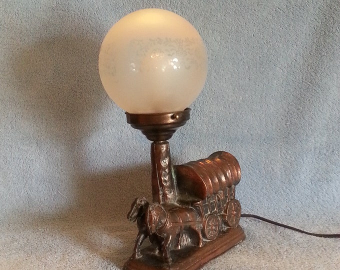 Accent Lamp Covered Wagon Western Theme 1930s - Etsy